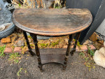 Antique Half Moon Side Table