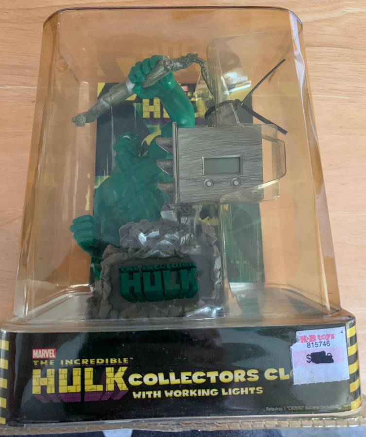 NEW INCREDIBLE HULK Collectors Clock 2003 Marvel Tek Time | Looknet